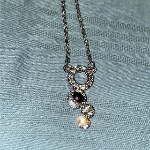 Jewelry | Nwt Gorgeous Diamond Necklace 16 Inch Chain | Poshmark
